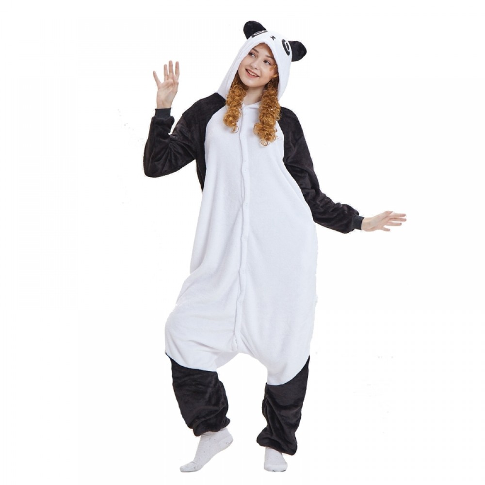 Panda Halloween Costume for Adult Animal Onesies Pajamas - Pjsbuy