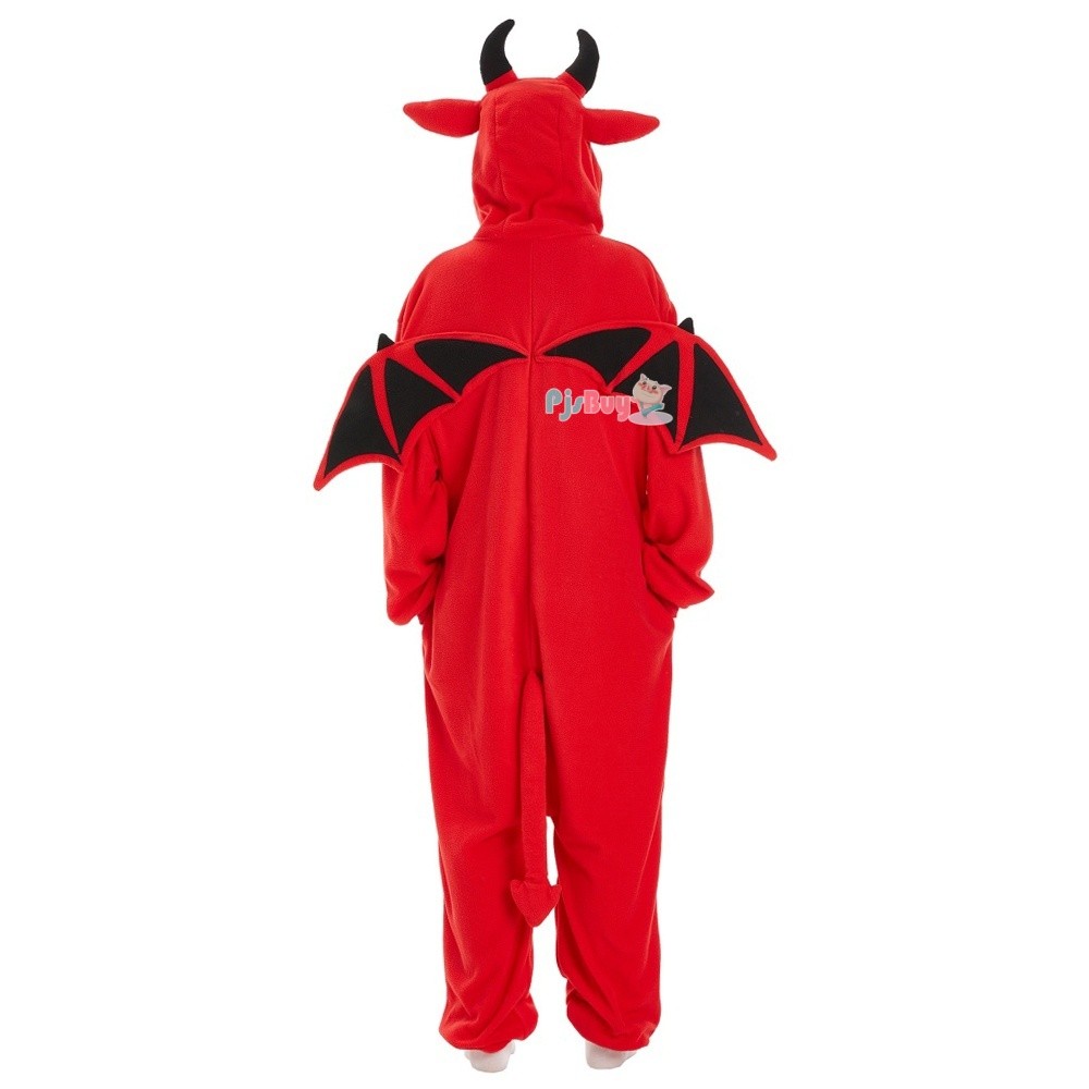 Devil Onesie for Adult Cute Easy Halloween Costume Party Outfit - Pjsbuy