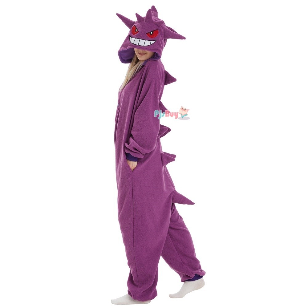 Gengar Onesie for Adult Cute Easy Halloween Costume Party Outfit - Pjsbuy