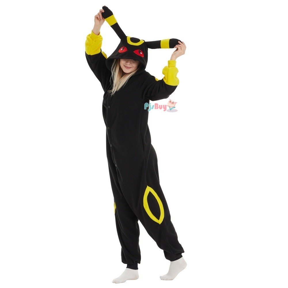 Umbreon Onesie for Adult Evolutions Halloween Costume Party Outfit - Pjsbuy