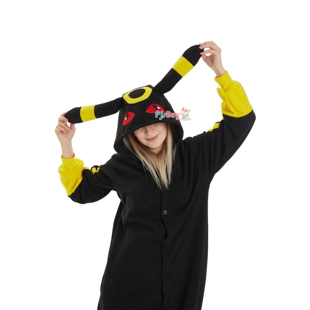 Umbreon Onesie for Adult Evolutions Halloween Costume Party Outfit - Pjsbuy